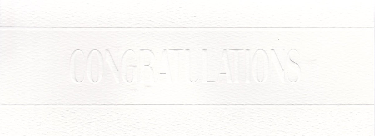 EMBOSSED CONGRATULATIONS 7 x 5 FOLDOVER NOTE – D'Arconte Cards