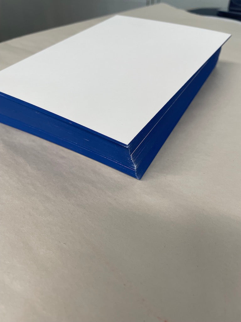 5 1/2 x 4 1/4 Blue Beveled Border Notecard -Ornamental Cattail – D ...